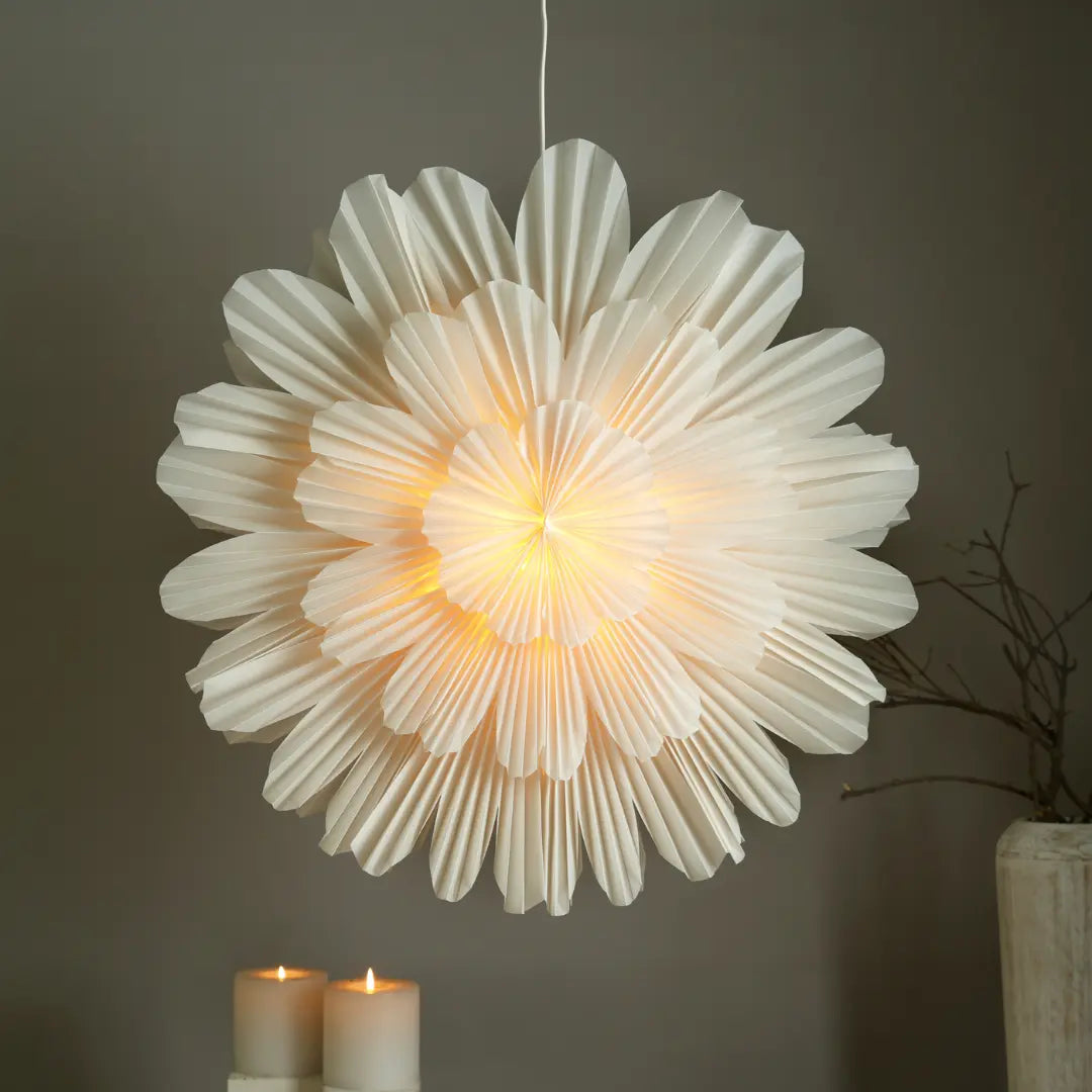 Frill Flower Star- Flower Festive Light- Christmas Decor Hanging – The ...