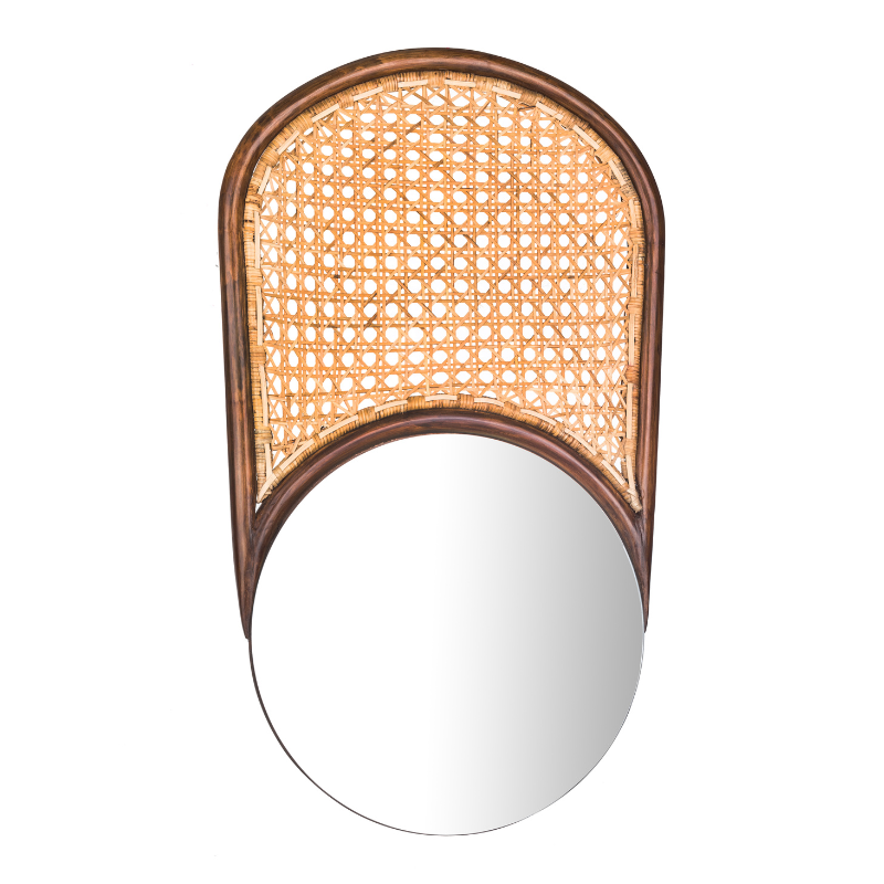 Buy 15" x 24" Chic Cane & Iron Entryway Mirror | Opaque Studio Mirrors ...