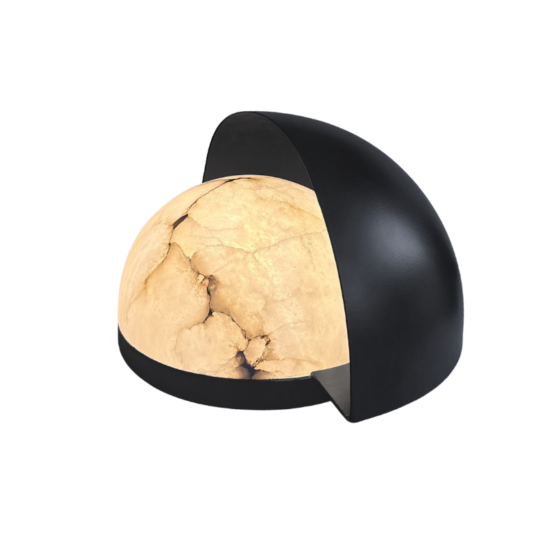 Shop Alabaster Half Moon Lamp | Kasto Design | Table Lamps – The Living ...