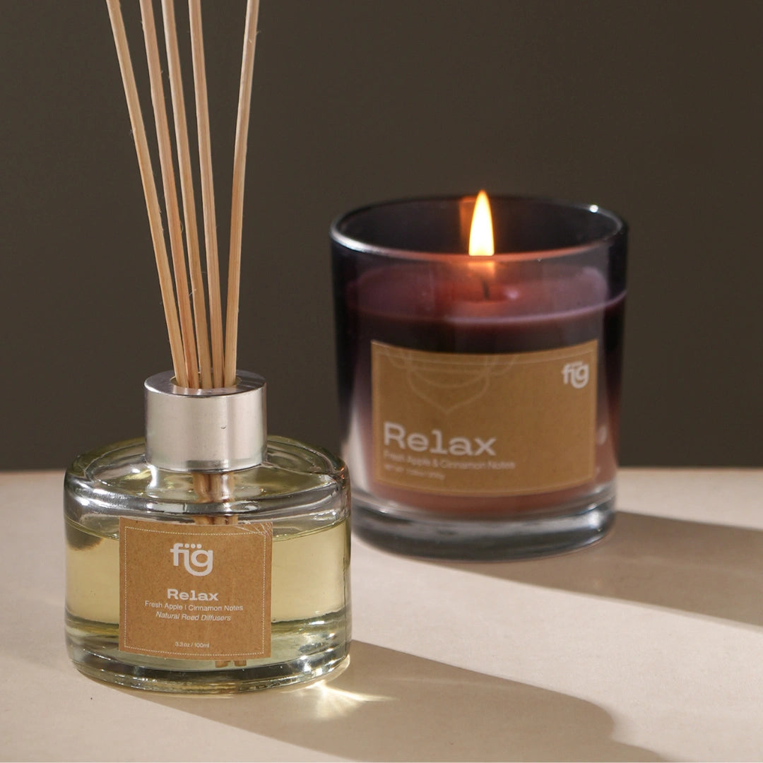 Apple & Cinnamon Reed Diffuser | Fig Living Collection | Home Fragrance ...