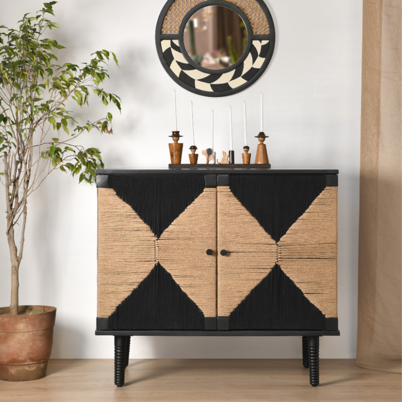 Shop Rush Weave Cabinet Table Online in India – The Living Influence
