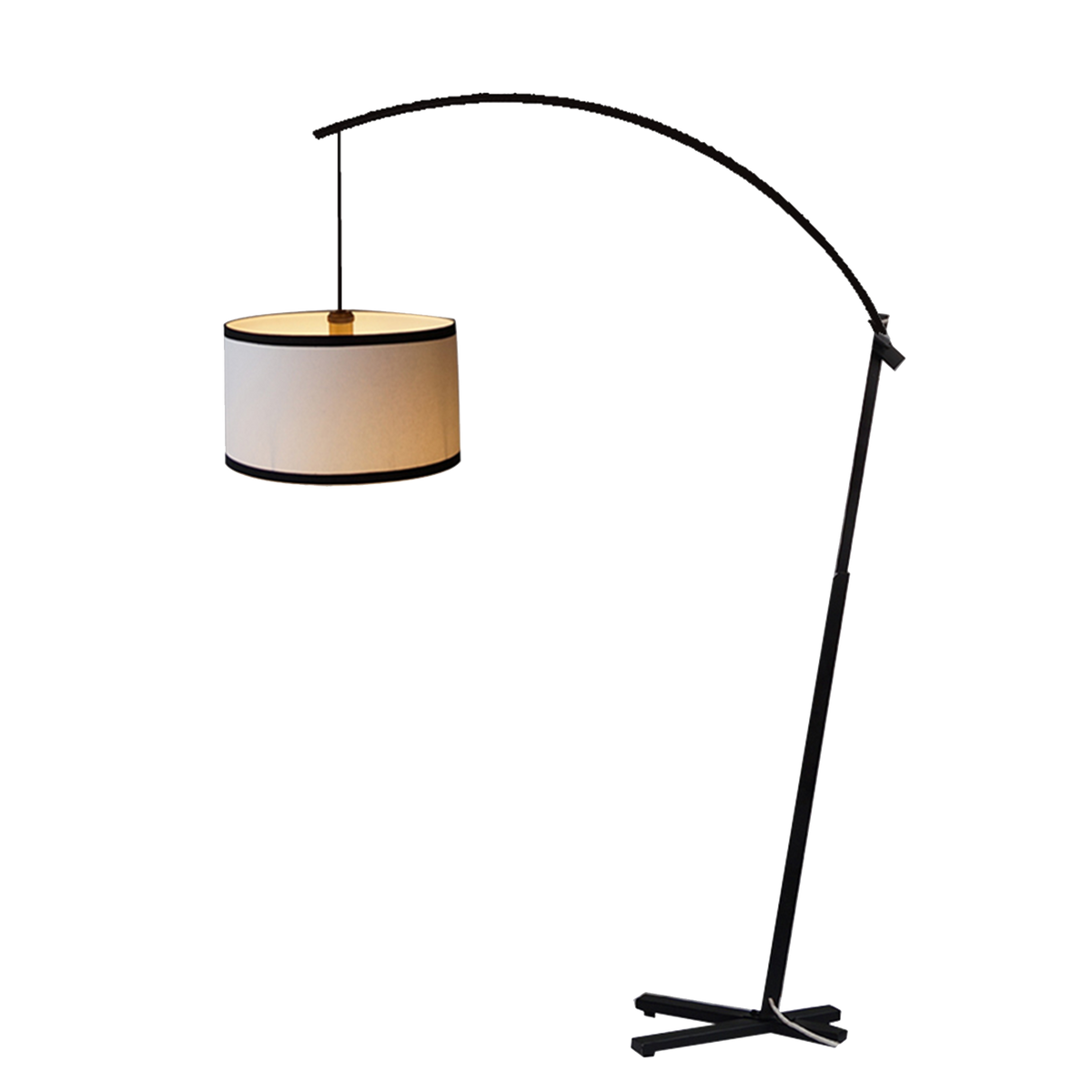 Curved-Arm Lamp | Buy Floor Lamp | Black Steel | The Living Influence ...