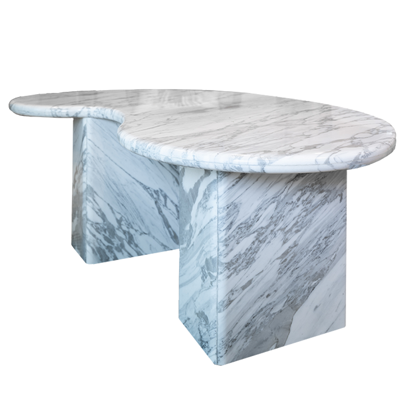 Essen Marble Coffee Table | Italian Stone & Sculptural Base | Modern ...
